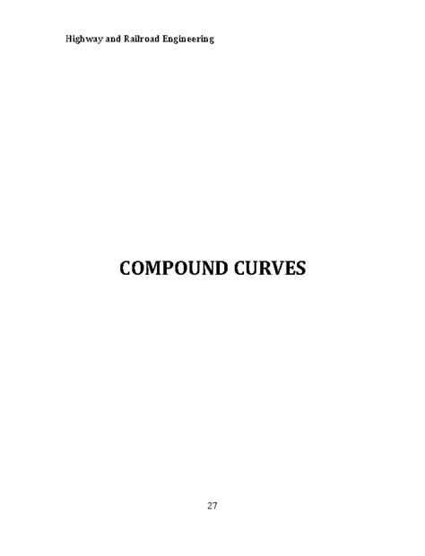 Compound Curve Sgshshahha COMPOUND CURVES COMPOUND CURVE Compound Curves Consist Of Two Or