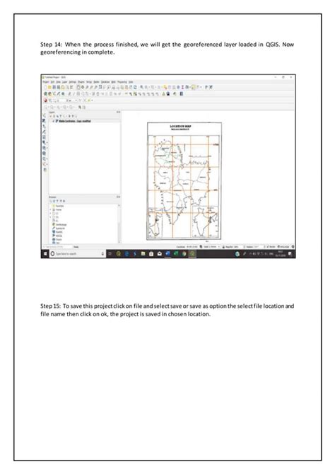 Process Of Georeferencing In Qgis Docx Technology And Computing