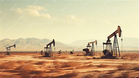 Premium Ai Image Arid Wilderness Drilling Infrastructure Fossil Fuel
