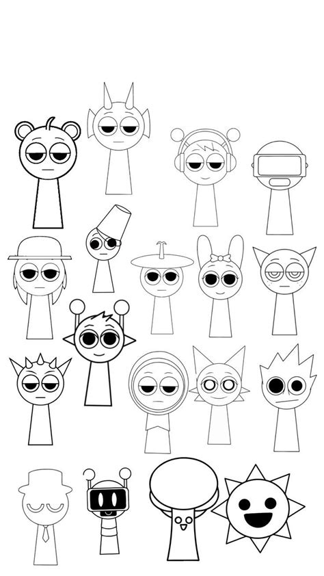 Best 13 Sprunki Colorful Characters Coloring Page Artofit