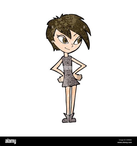 Cartoon Girl With Hands On Hips Stock Vector Image And Art Alamy