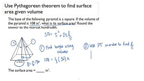 Pyramids And Pythagorean Theorem Example 4 Video Geometry Ck