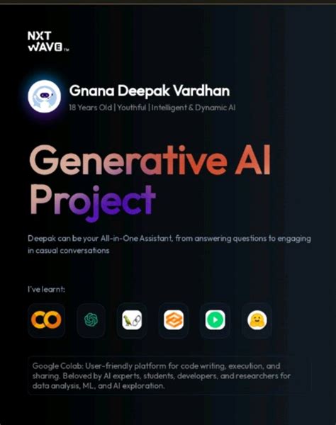 Gnana Deepak Vardhan P On Linkedin Nxtwave Generativeai Gpt
