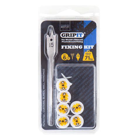 Gpcurtkit Gripit Gripit Yellow Stainless Steel Plasterboard Fixings