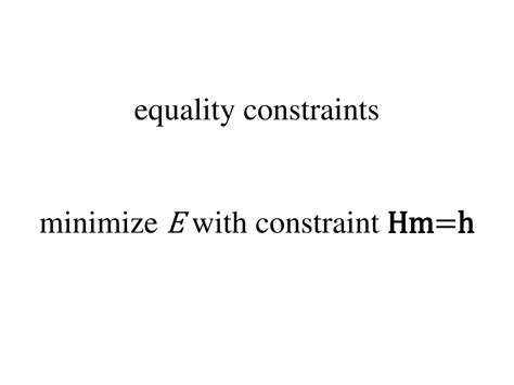Ppt Lecture 12 Equality And Inequality Constraints Powerpoint Presentation Id1529457