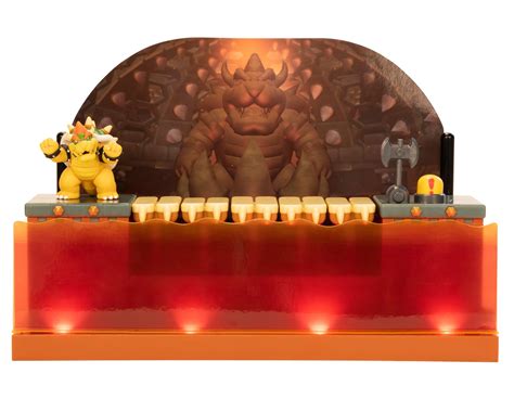 Buy Super Mario Nintendo Deluxe Bowser Battle Playset With Lights And