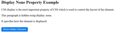 Css Display None Tpoint Tech