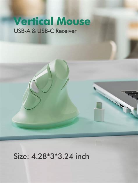 Usb And Type C Dual Receiver Wireless Mouse Ergonomic Vertical Wireless Mouse Wireless Office