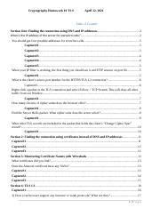 Cryptography Homework 10 TLS Docx Cryptography Homework 10 TLS April 22 2021 Table Of Content