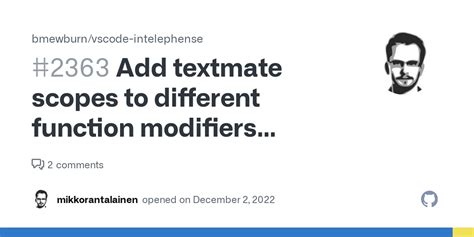 Add Textmate Scopes To Different Function Modifiers Public Vs Private · Issue 2363 · Bmewburn