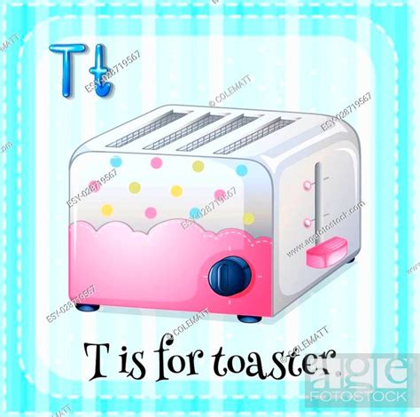 Flashcard Letter T Is For Toaster Illustration Stock Vector Vector And Low Budget Royalty Free