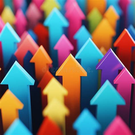 A Colorful Array Of Arrows Pointing Upwards Stock Illustration Illustration Of Colorful