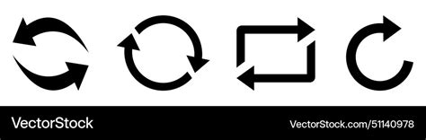 Arrow Refresh Icons Reload Rotation Icons Vector Image