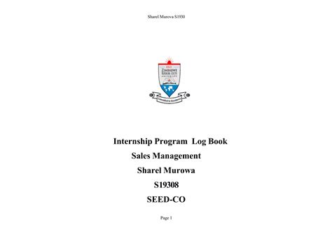 Internship Log Book Pdf