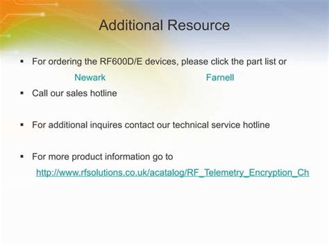 Rf Encoder Decoder Chipset Ppt