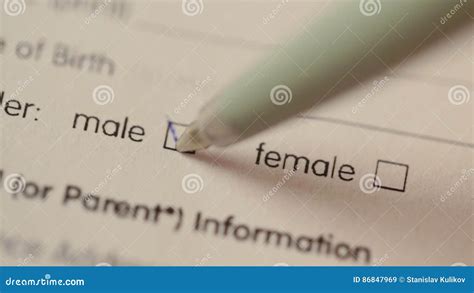 Blank Questionnaire With Gender Choice Check Boxes Stock Video Video Of Blank Gender 86847969