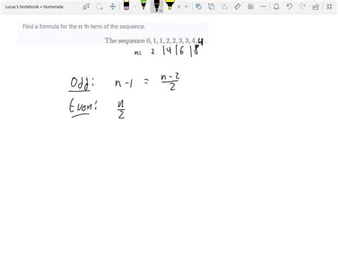 SOLVED Find A Formula For The N Th Term Of The Sequence The Sequence
