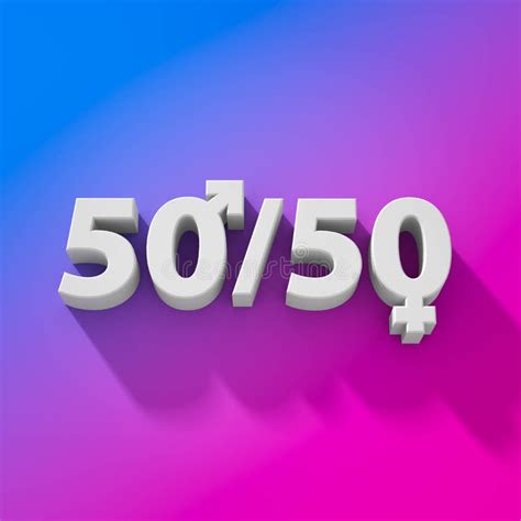 Gender Equality Concept 3d Rendering Stock Illustration Illustration
