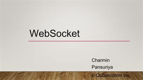 Websocket Ppt