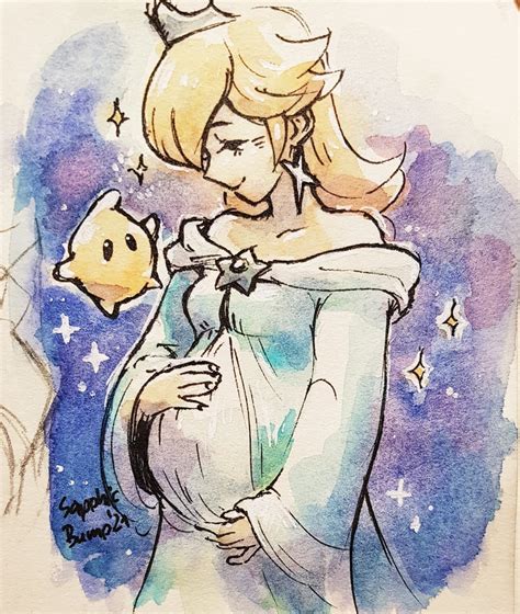 Rosalina And Luma Mario Drawn By Sapphicbump Danbooru