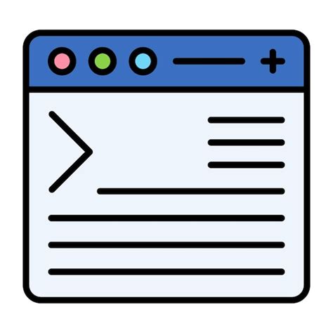 Premium Vector Code Terminal Flat Illustration