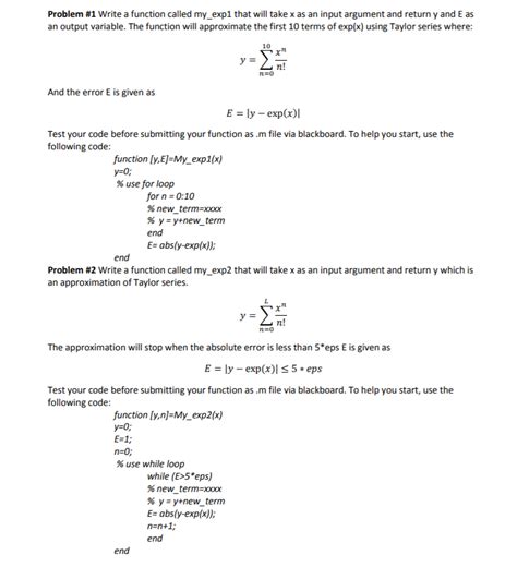 Solved Problem 1 Write A Function Called My Expl That Will