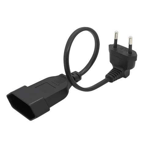 R Power Adapter Cord EU Pin Male To Female Plug Extension Cable Cord For Notebook Computer