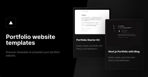Portfolio Website Templates Vercel Vercel