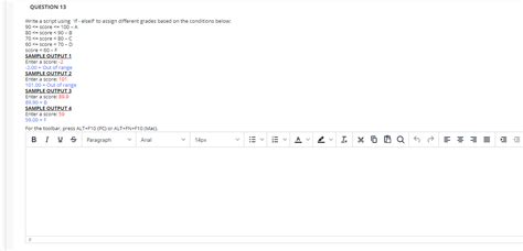 Solved Question 13 Write A Script Using If Elseif To