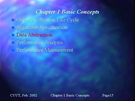 Chapter 1 Basic Concepts Overview System Life Cycle