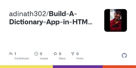 Github Adinath Build A Dictionary App In Html Css Javascript