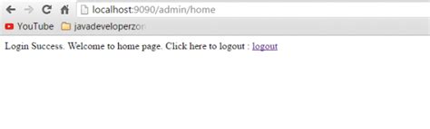 Spring Security Example Java Developer Zone