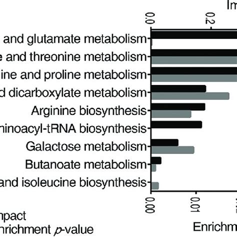 Pathway Enrichment Analysis Of Differential Metabolites The