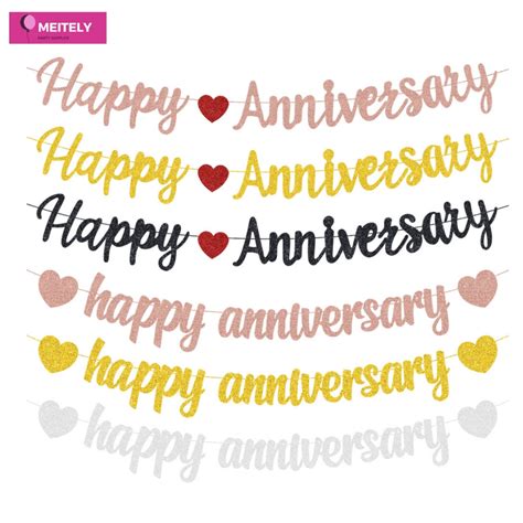 🔥พร้อมส่ง🔥 ป้ายครบรอบ Happy Anniversary ธงวันครบรอบ ธงตกแต่งวันครบรอบความรัก สุขสันต์วันครบรอบ