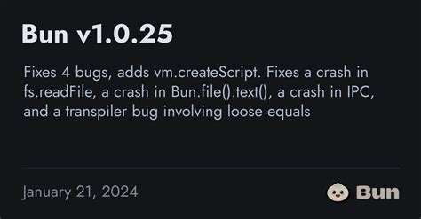 Bun V1025 Programmingdev