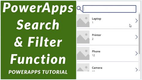 Powerapps Search And Filter Functions Youtube