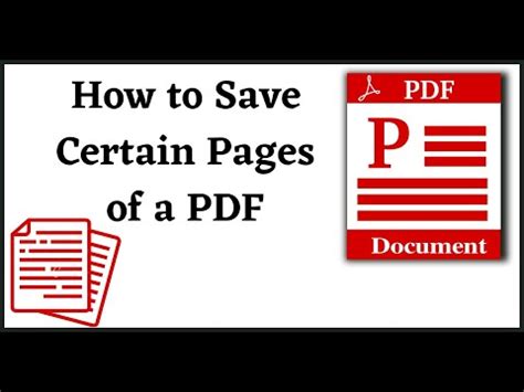 How To Save Certain Pages Of A PDF Extract Only One Page Or Specific