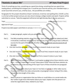 AP Statistics Final Project By Stephanie Maurer TPT