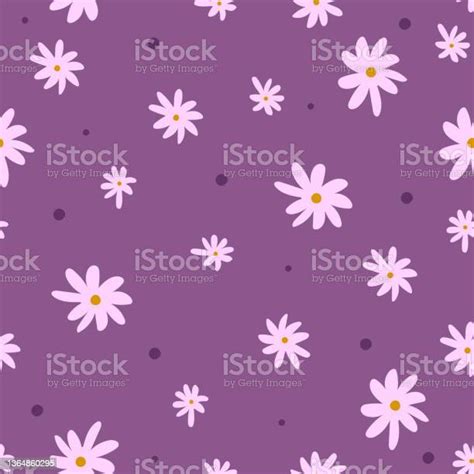 데이지와 물방울 무늬가 있는 심플한 플로럴 원한 패턴 끝없는 여성스러운 프린트 벡터 일러스트레이션 귀여운에 대한 스톡 벡터 아트 및 기타 이미지 Istock