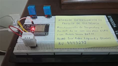Monitoramento De Temperatura E Umidade Do Ar Utilizando Uma Placa Esp 32 Com Um MÓdulo Sensor