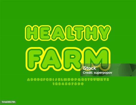 벡터 에코 로고 건강 한 농장입니다 크리 에이 티브 알파벳 문자와 숫자 세트 컴퓨터 글자에 대한 스톡 벡터 아트 및 기타 이미지 컴퓨터 글자 환경 보전 개념 Istock