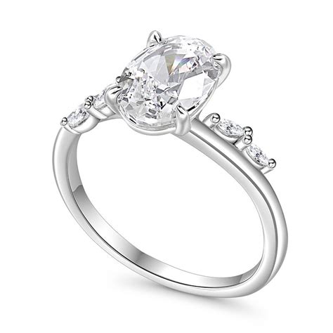 Jeulia Bypass Oval Cut Sterling Silver Engagement Ring Jeulia Jewelry