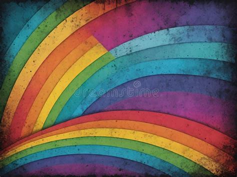 Abstract Colorful Background Design With Rainbow Stripes Texture Stock