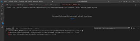 Vscode da ilk kez gördüğüm bir hata Java YazBel forumu
