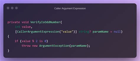 Providing A Better Experience For Net Developers With Caller Argument