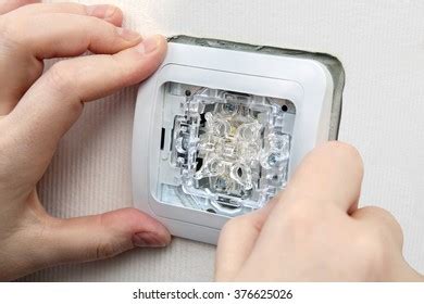Changing Room Wall Light Switch Installation Stock Photo 401460682 Shutterstock