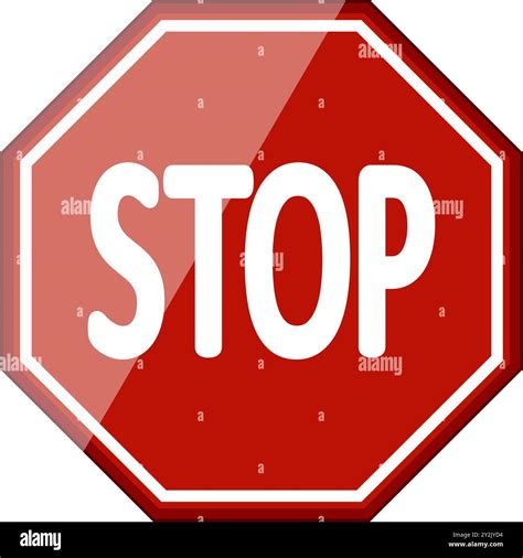 Yield Road Sign Cartoon Vector Illustration Stock Vector Image And Art Alamy