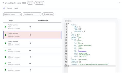 live events rudderstack docs