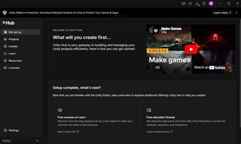 Unity Certified Associate Prep U1 L3 Unity Hub And New Unity Projects