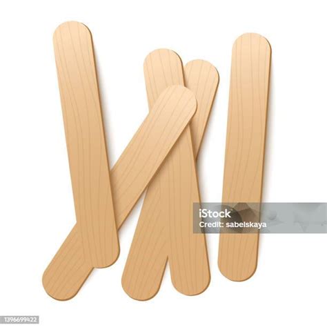 Popsicle Wood는 흰색에 고립 된 사실적인 벡터 일러스트레이션에 충실합니다 가지 식물 부위에 대한 스톡 벡터 아트 및 기타 이미지 가지 식물 부위 맛이 가미된